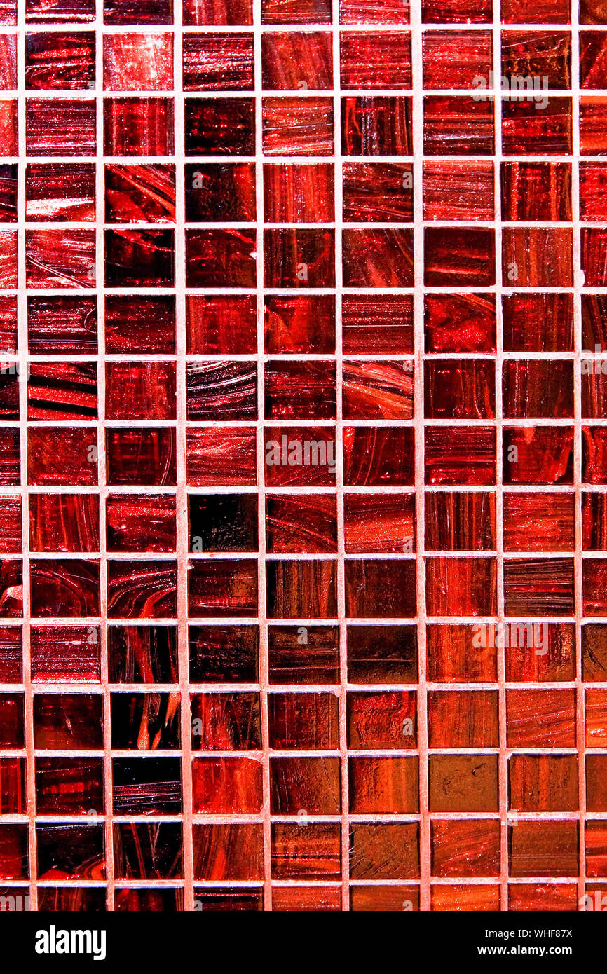Modern ceramic tiles in red color tone Stock Photo - Alamy