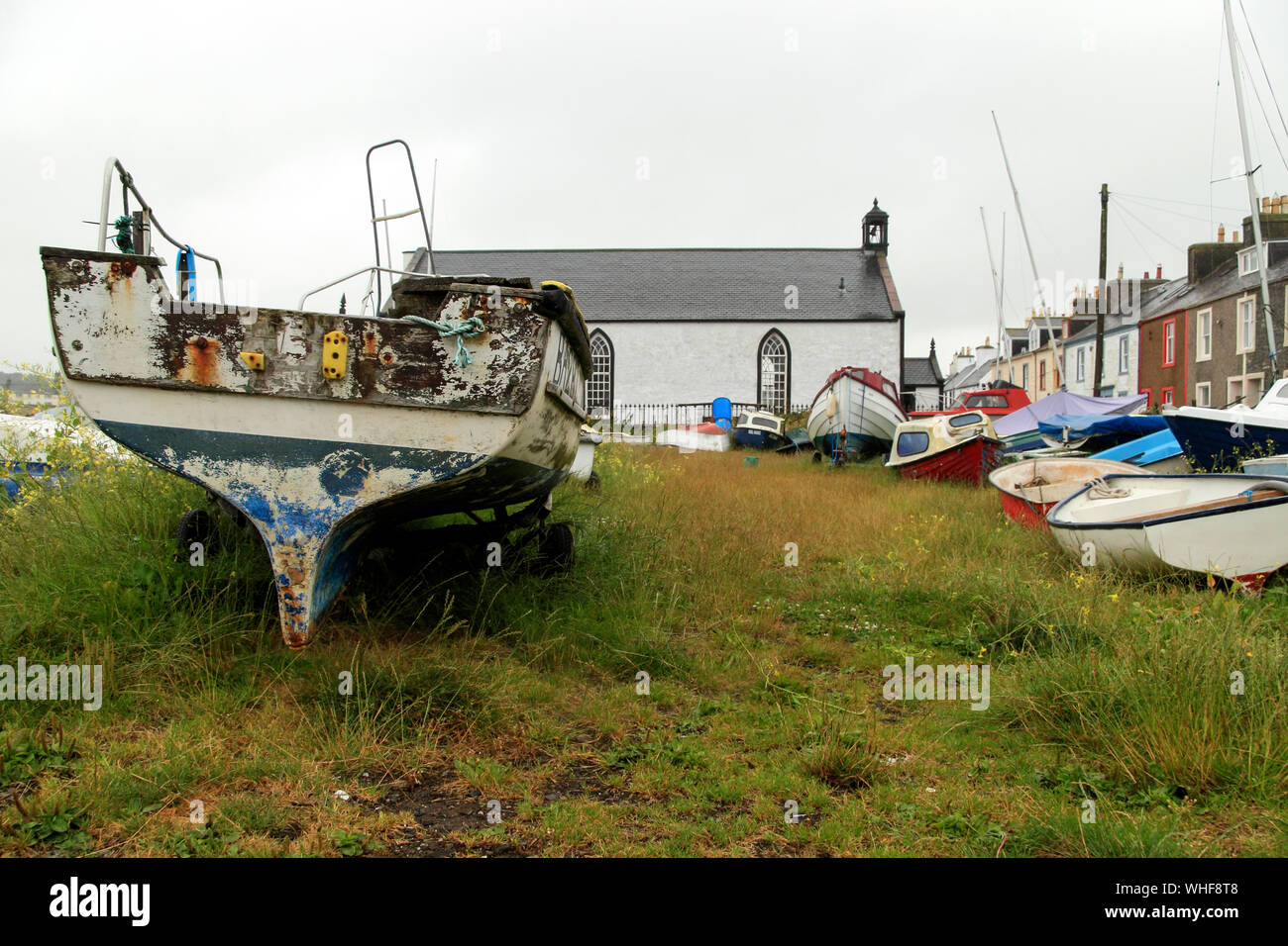Boatyard, Isle of Whithorn, Dumfries & Galloway, Scotland, UK Stock ...