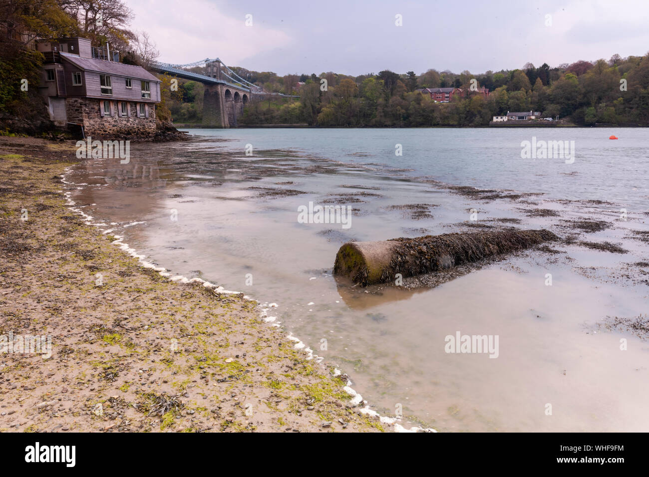The Menai Strait is a narrow stretch of shallow tidal water about 25 km ...