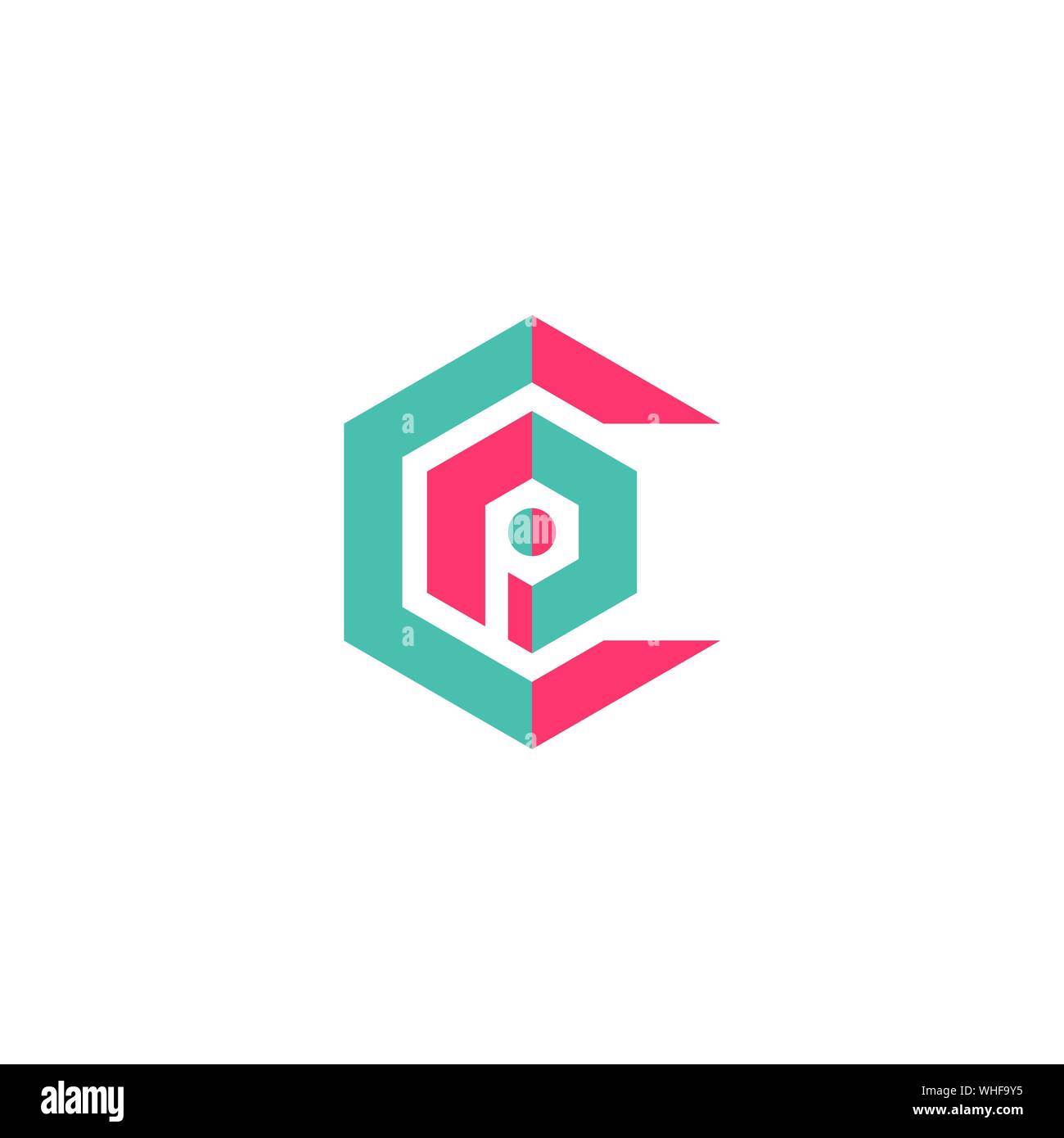 Letter cp logo icon design template elements Stock Vector Image & Art ...