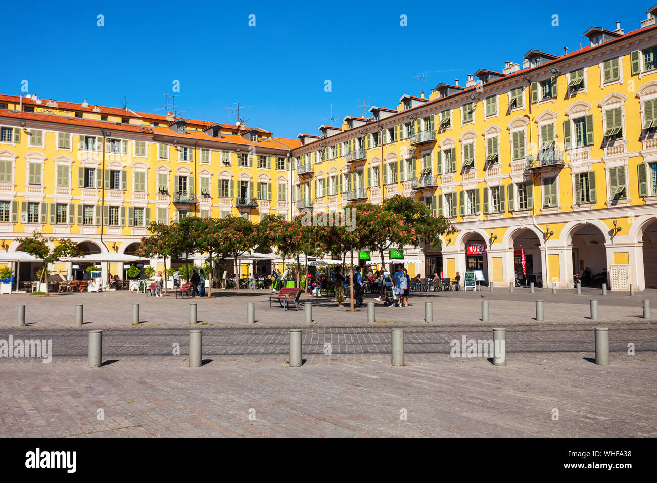 NICE, FRANCE - SEPTEMBER 27, 2018: Place Garibaldi square in the centre ...
