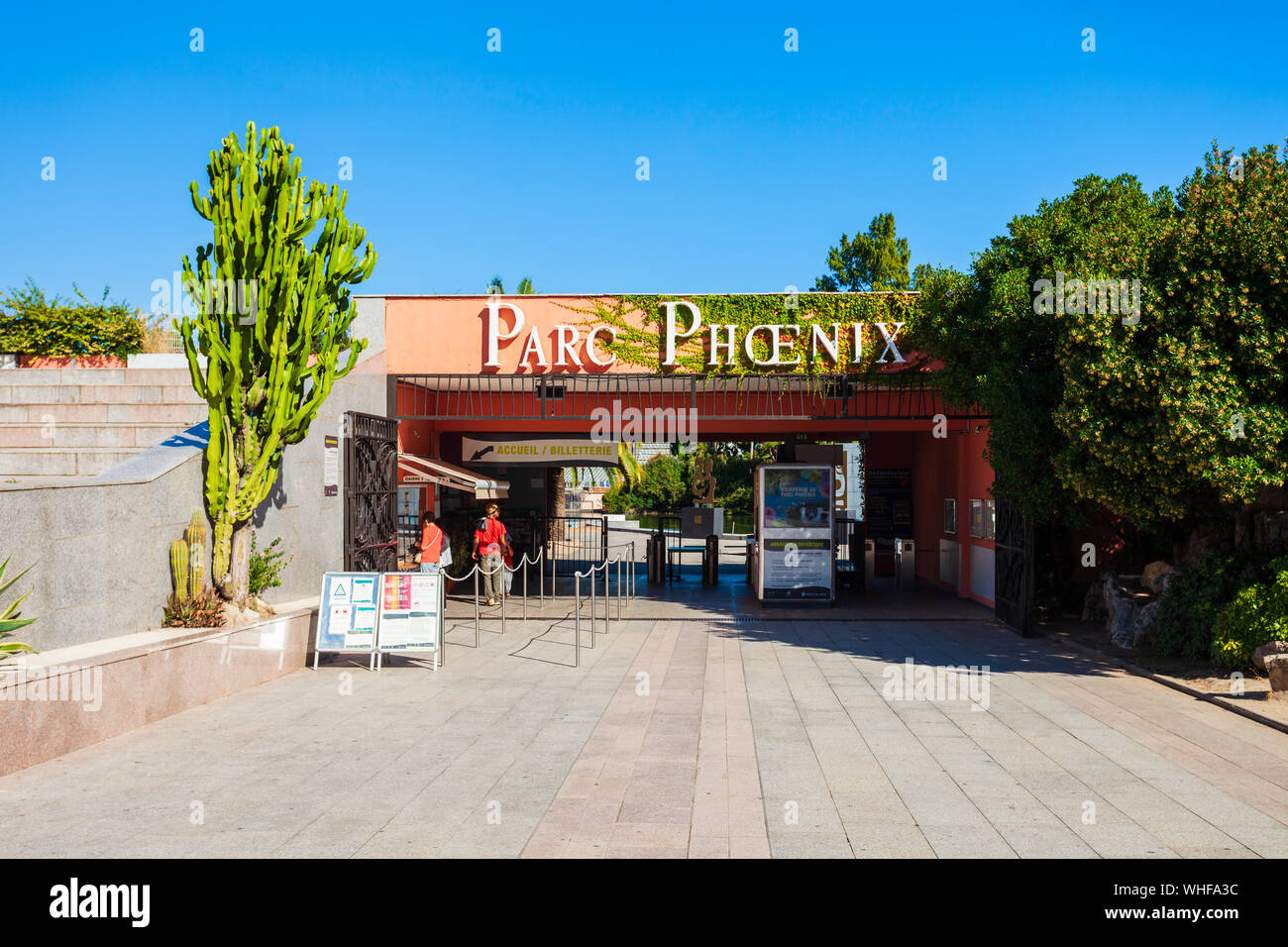 NICE, FRANCE - SEPTEMBER 27, 2018: Parc Phoenix is a botanical garden ...