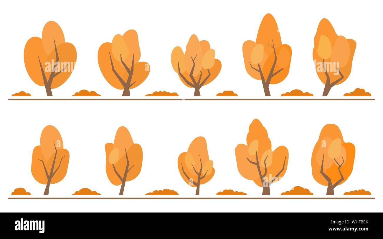 Autumn. Trees set Stock Vector Image & Art - Alamy