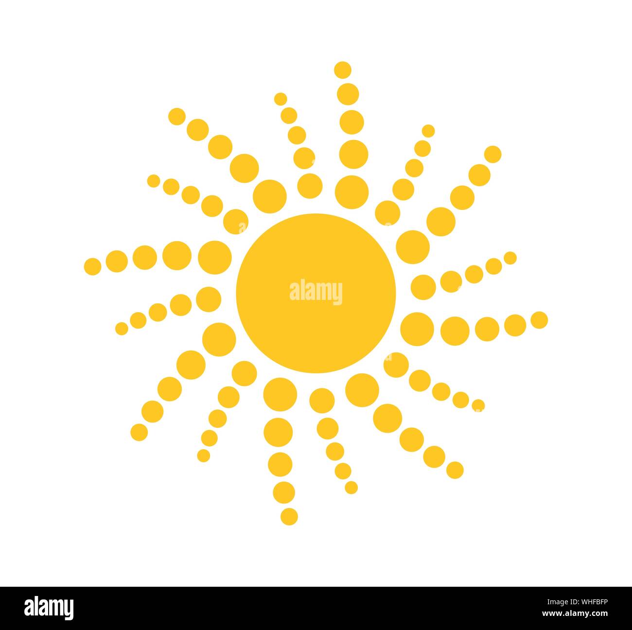 Sun dots icon. Vector illustration Stock Vector Image & Art - Alamy