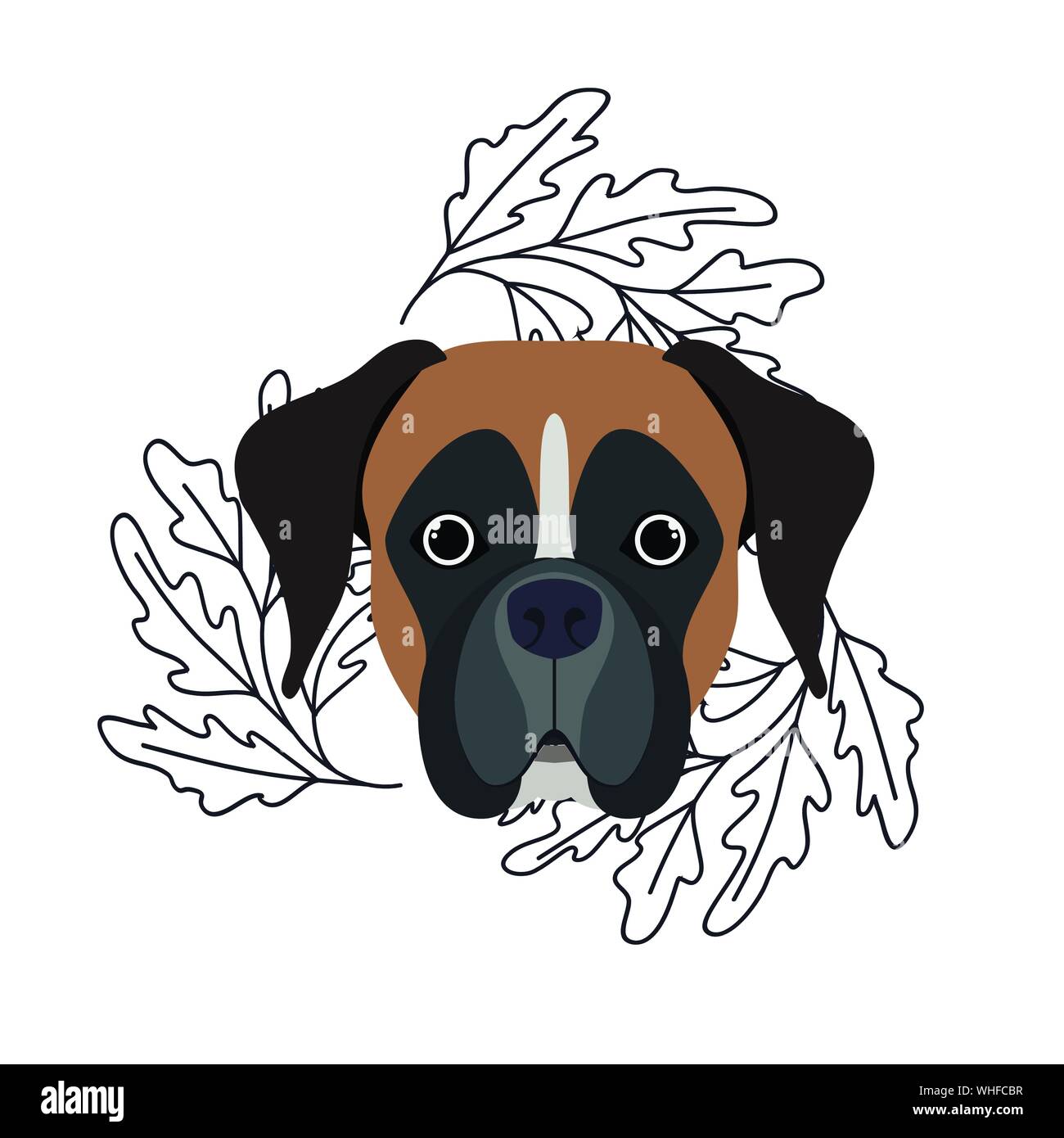 Boxer dog ears Stock Vector Images - Alamy