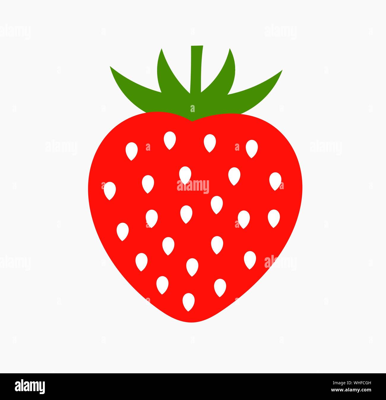 Strawberry fruit icon. Simple flat design vector illustration Stock ...