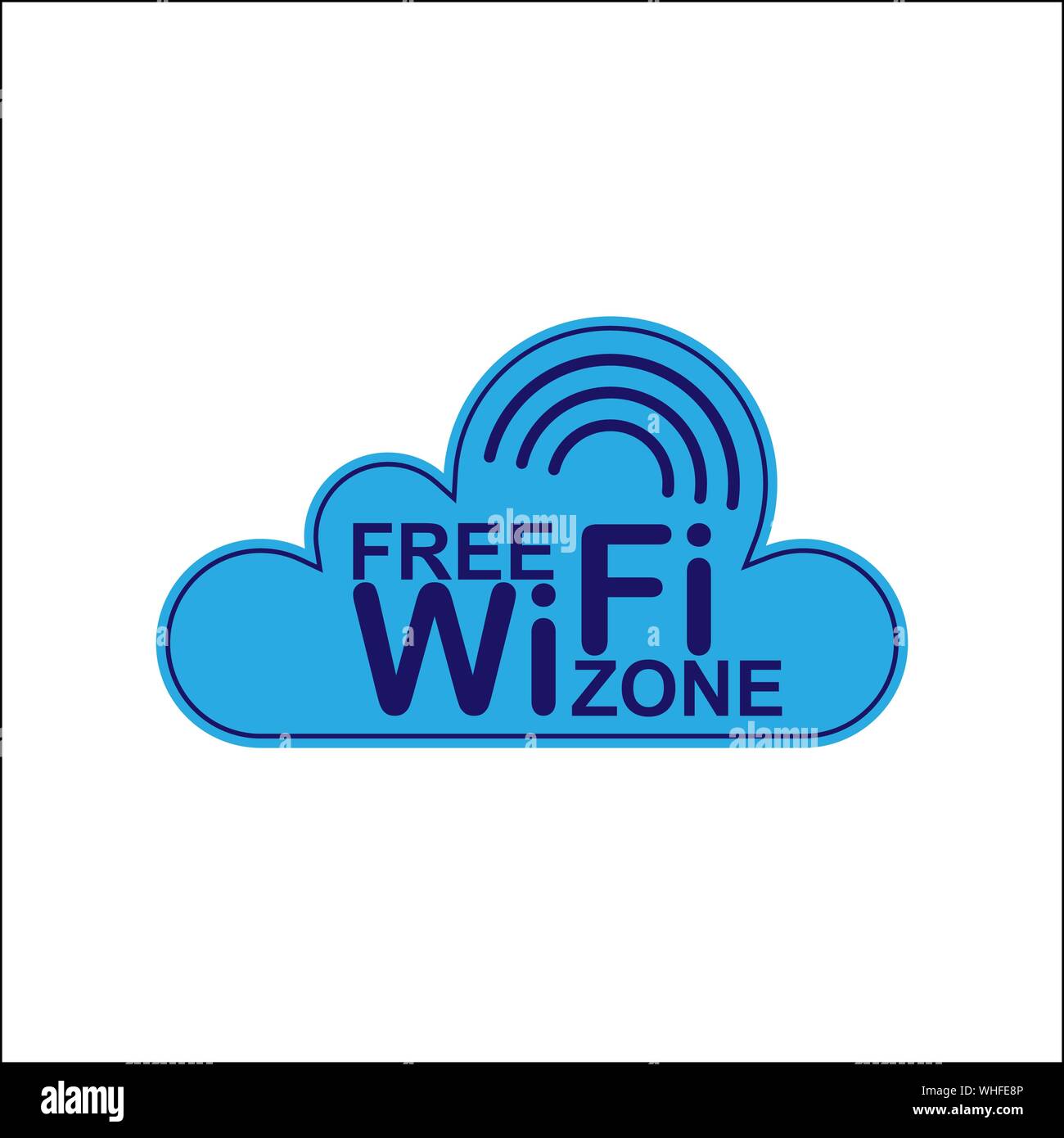 Cloud. Free access zone to the WiFi network. Information icon Stock ...