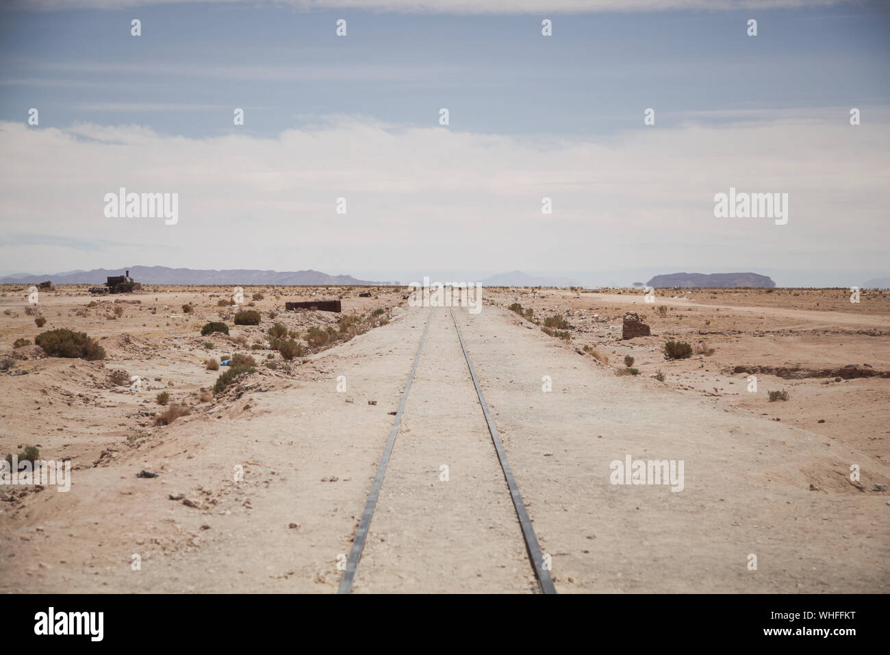 Rail track in desert hi-res stock photography and images - Alamy