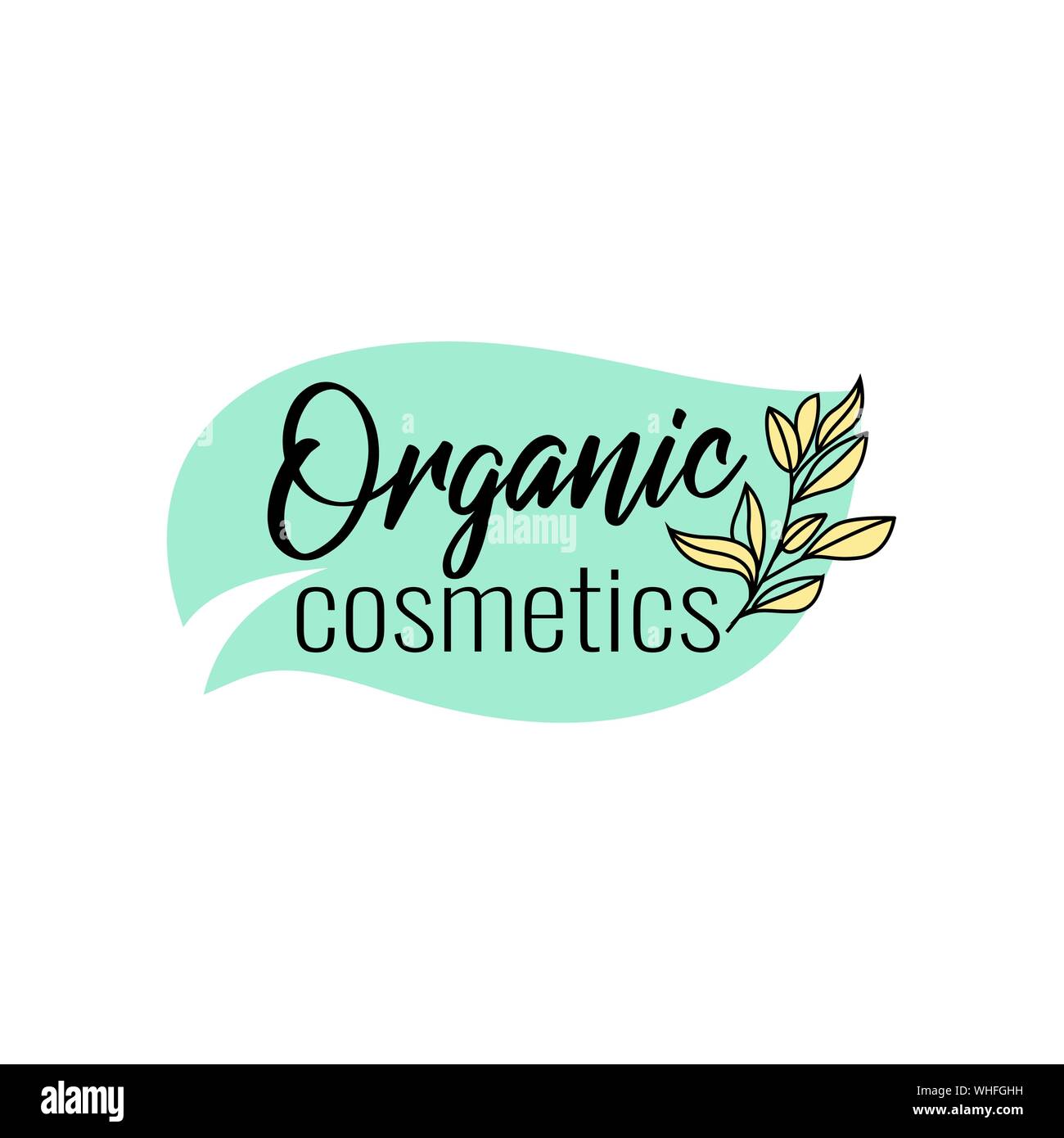 Brush style logo beauty and spa product, personal care Stock Vector ...
