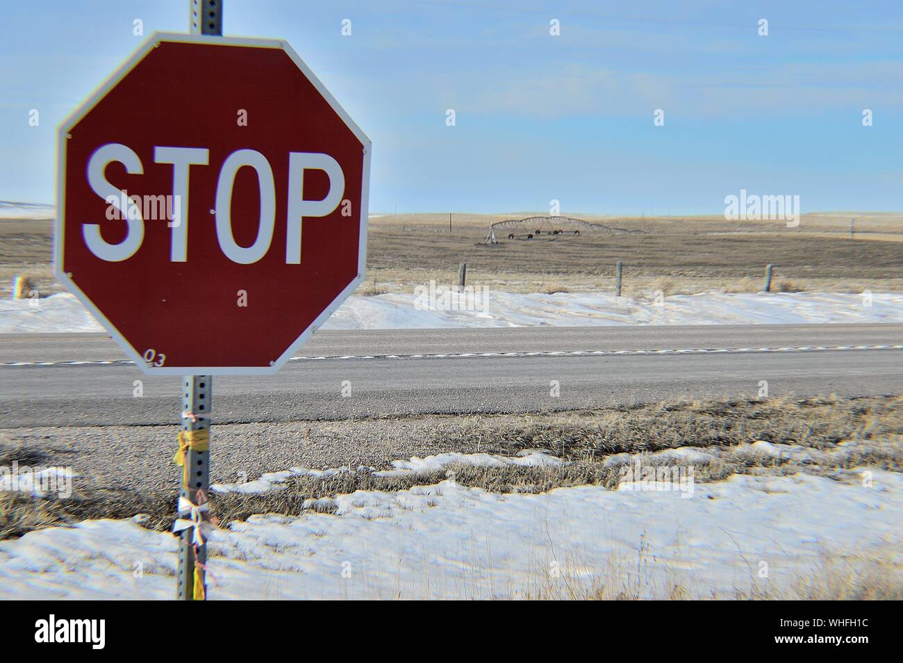 Snow Covered Stop Sign High Resolution Stock Photography and Images - Alamy