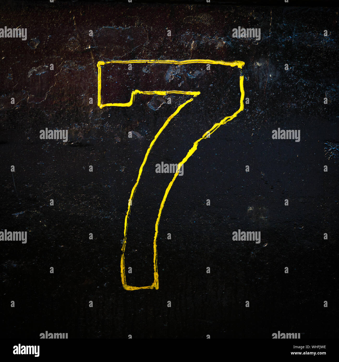 Yellow Number 7 High Resolution Stock Photography and Images - Alamy