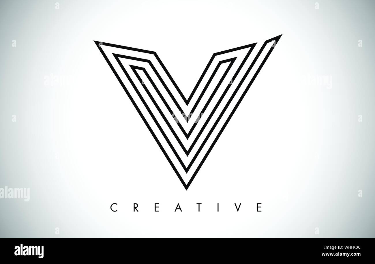 V Letter Modern Trendy Design Logo. Letter V Icon Logo with Monogram ...