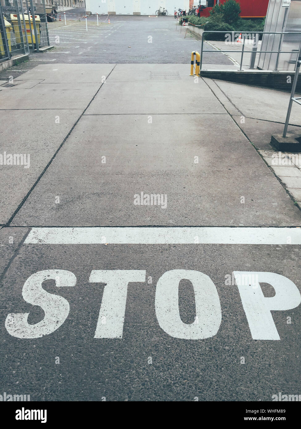 Stop road marking hi-res stock photography and images - Alamy