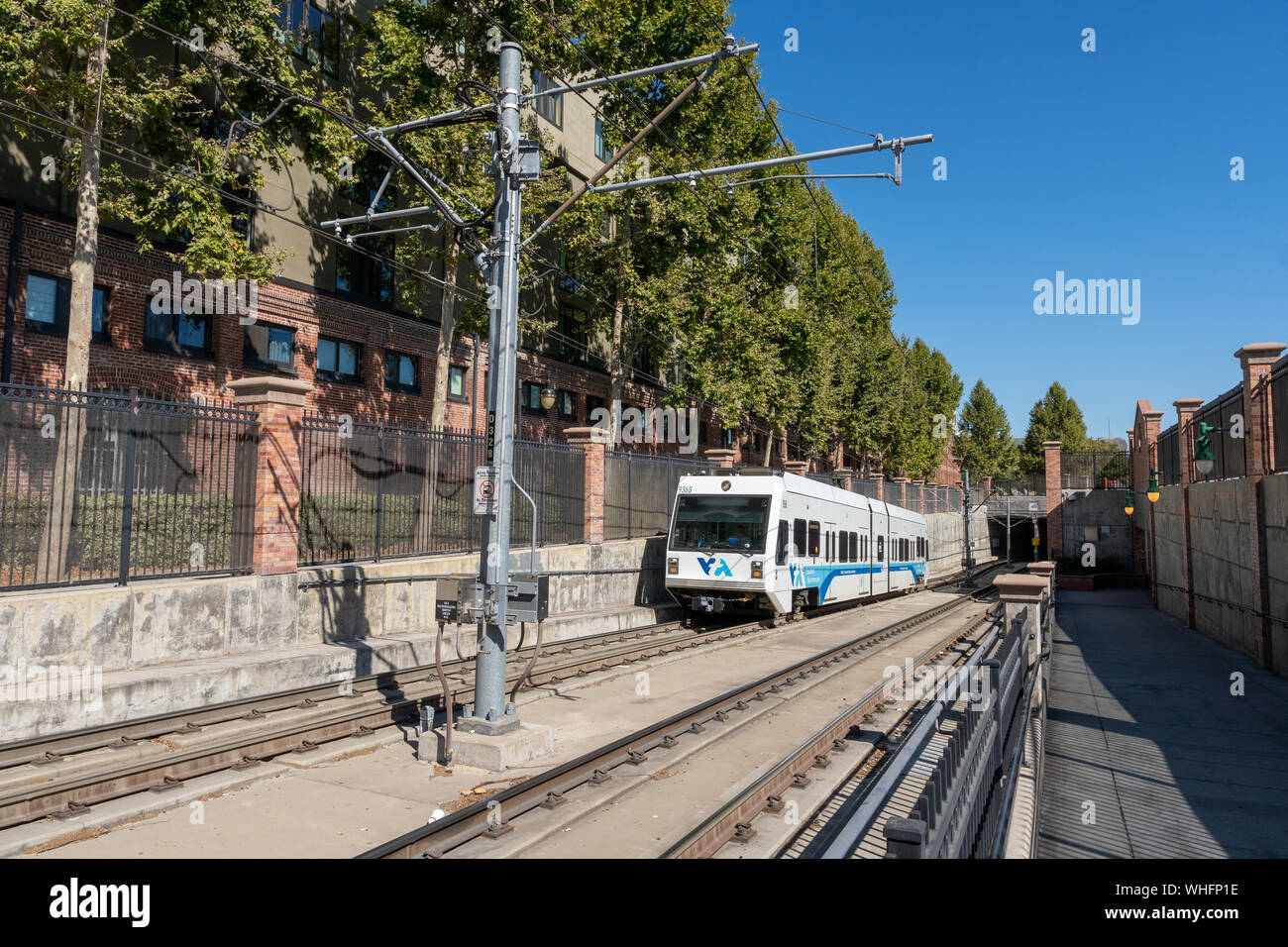 Light Rail in Downtown San Jose, Diridon Station, San Jose Stock Photo ...