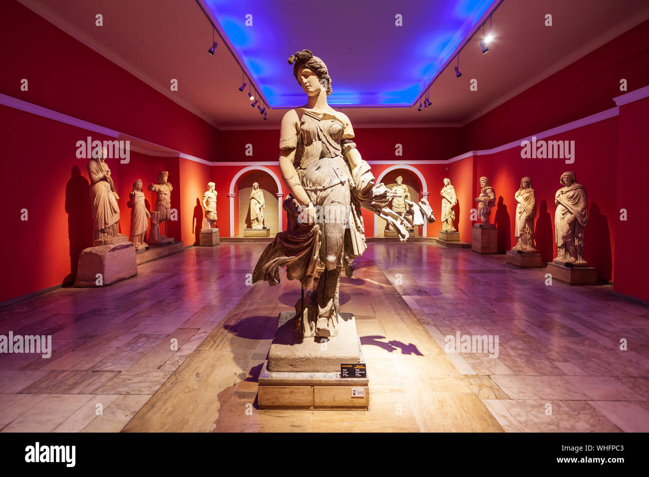 ANTALYA, TURKEY - SEPTEMBER 14, 2014: Antalya Archeological Museum is ...