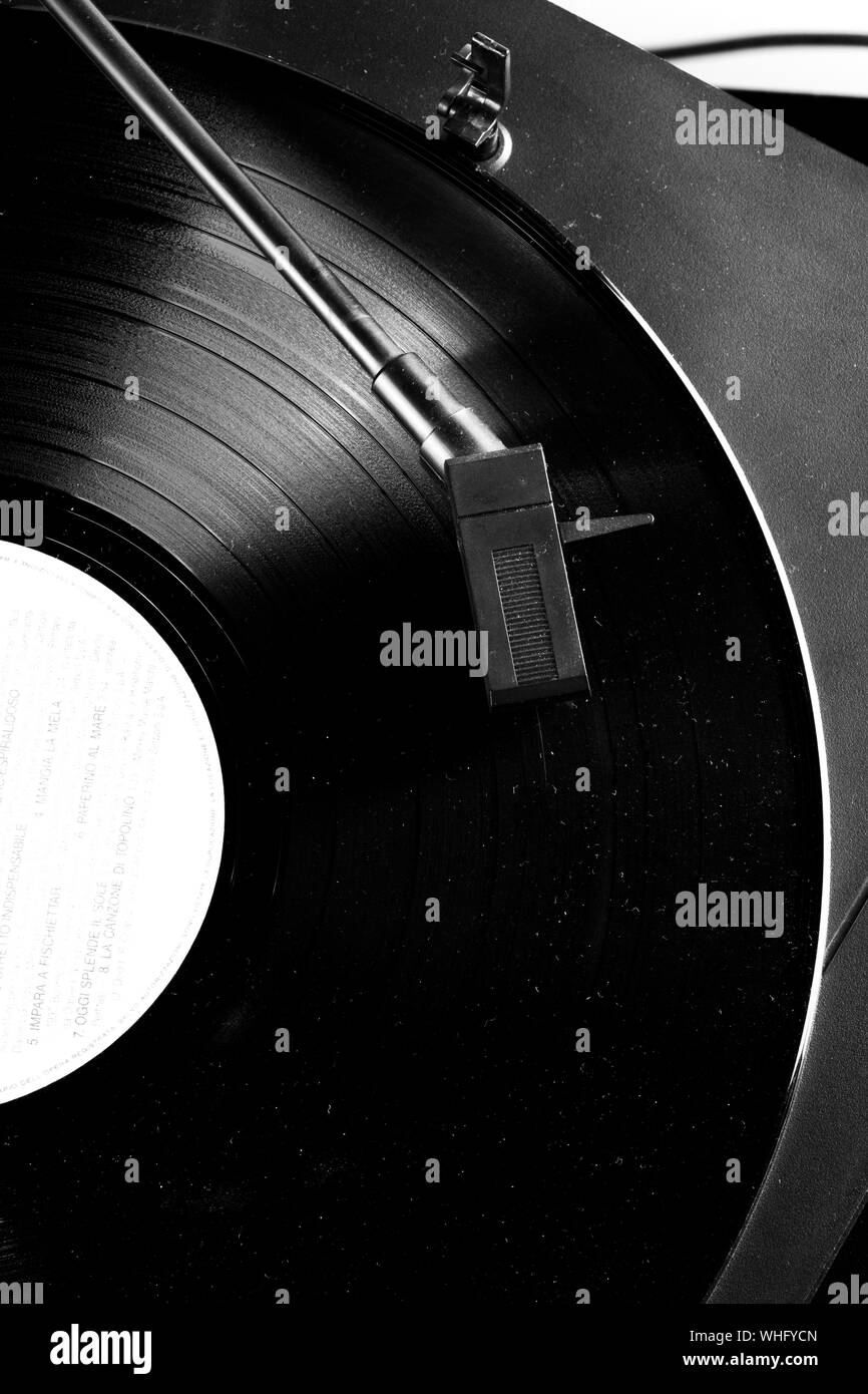 Old fashioned record player Black and White Stock Photos & Images - Alamy