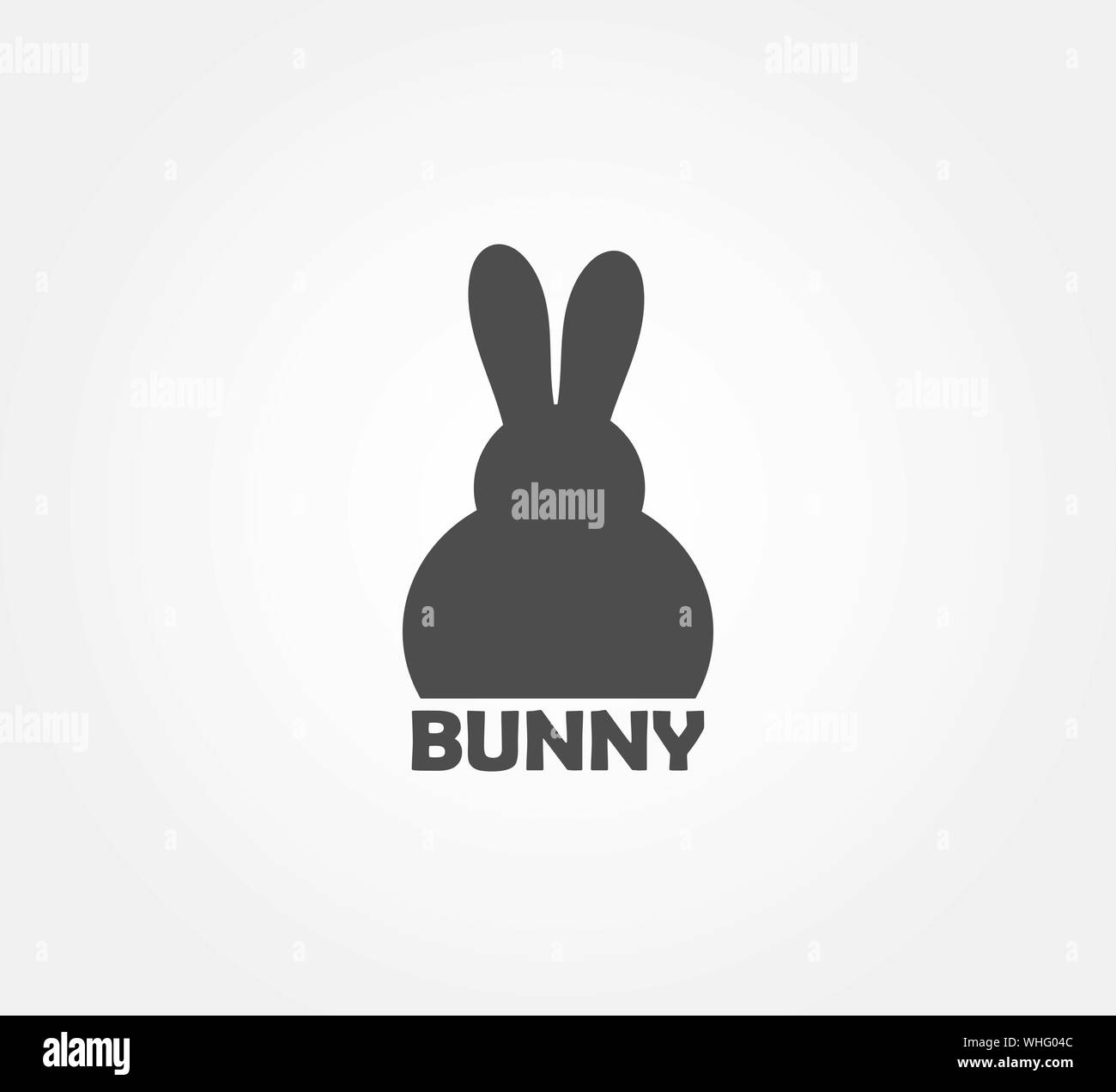Easter bunny shape logo icon. Vector illustration Stock Vector Image ...