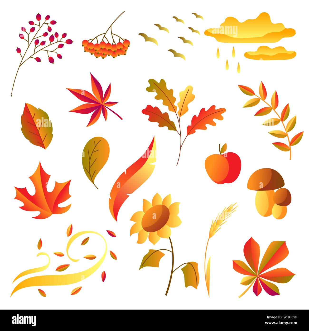 Stylized red maple leaf hi-res stock photography and images - Alamy