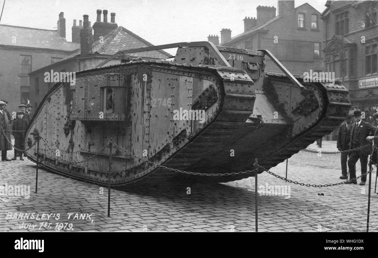 WW1 TANK BARNSLEY YORKSHIRE Stock Photo - Alamy