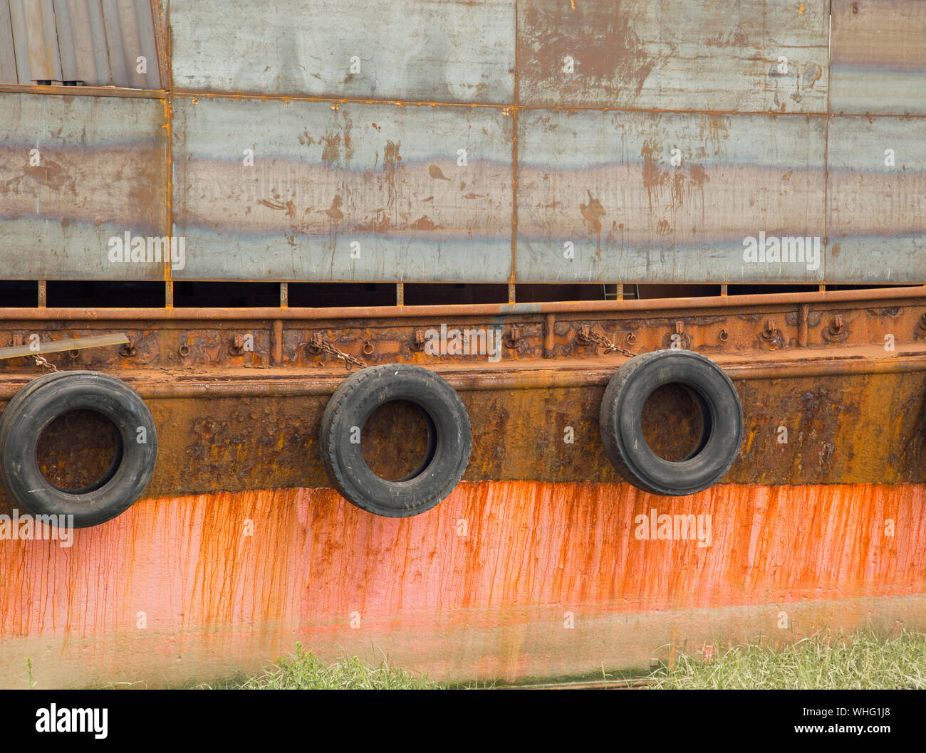 Rusted Iron ship shot close up as a nautical background Stock Photo - Alamy