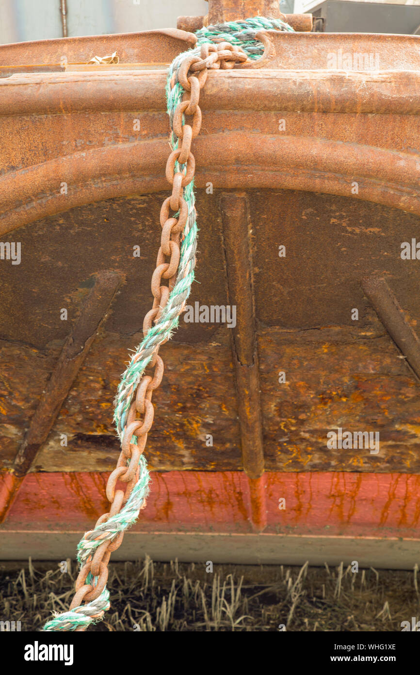 Rusted Iron ship shot close up as a nautical background Stock Photo - Alamy