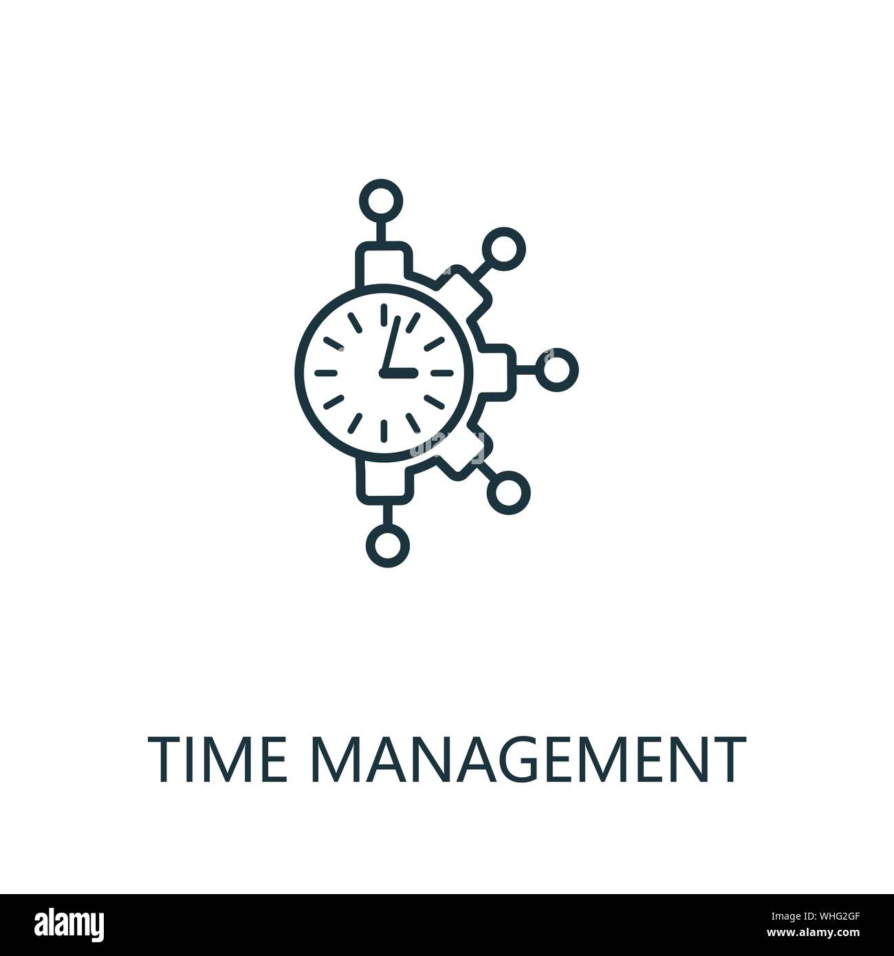 Time Management Outline Icon Thin Line Concept Element From