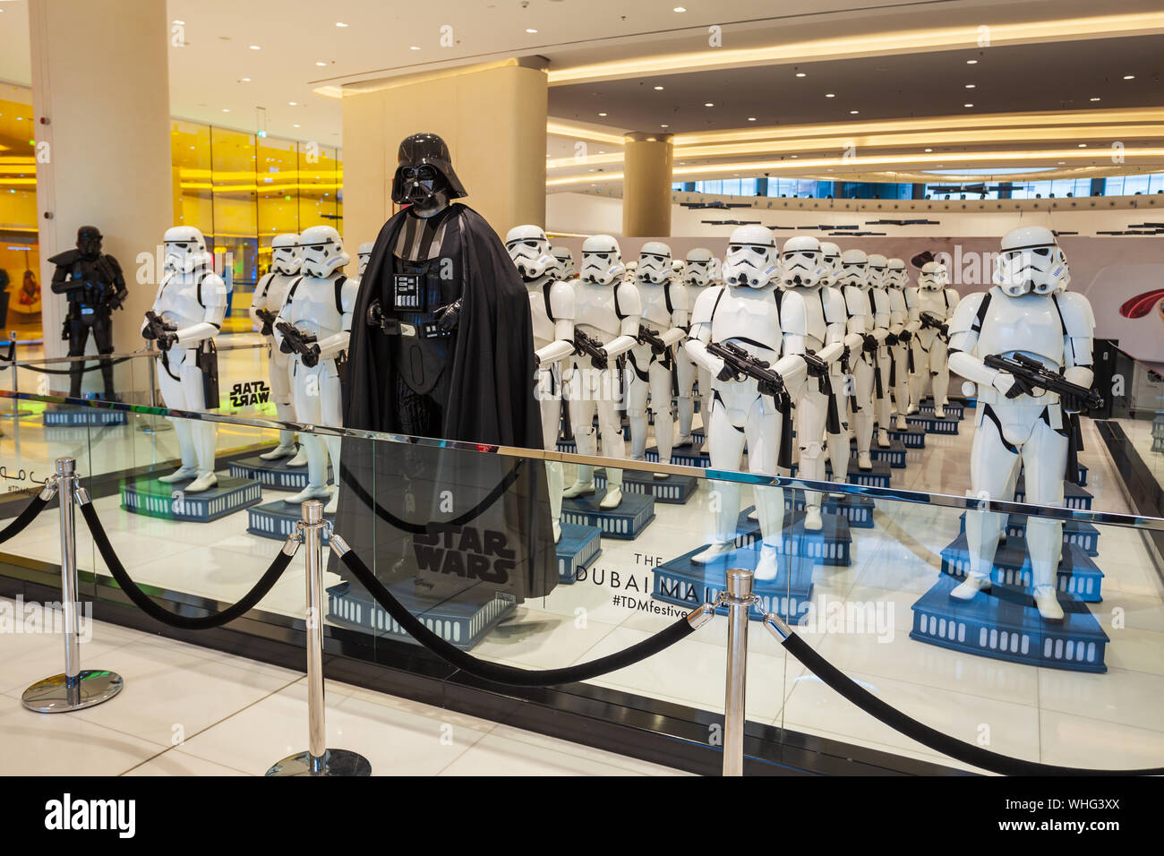 DUBAI, UAE - FEBRUARY 25, 2019: Star Wars character Darth Vader and ...