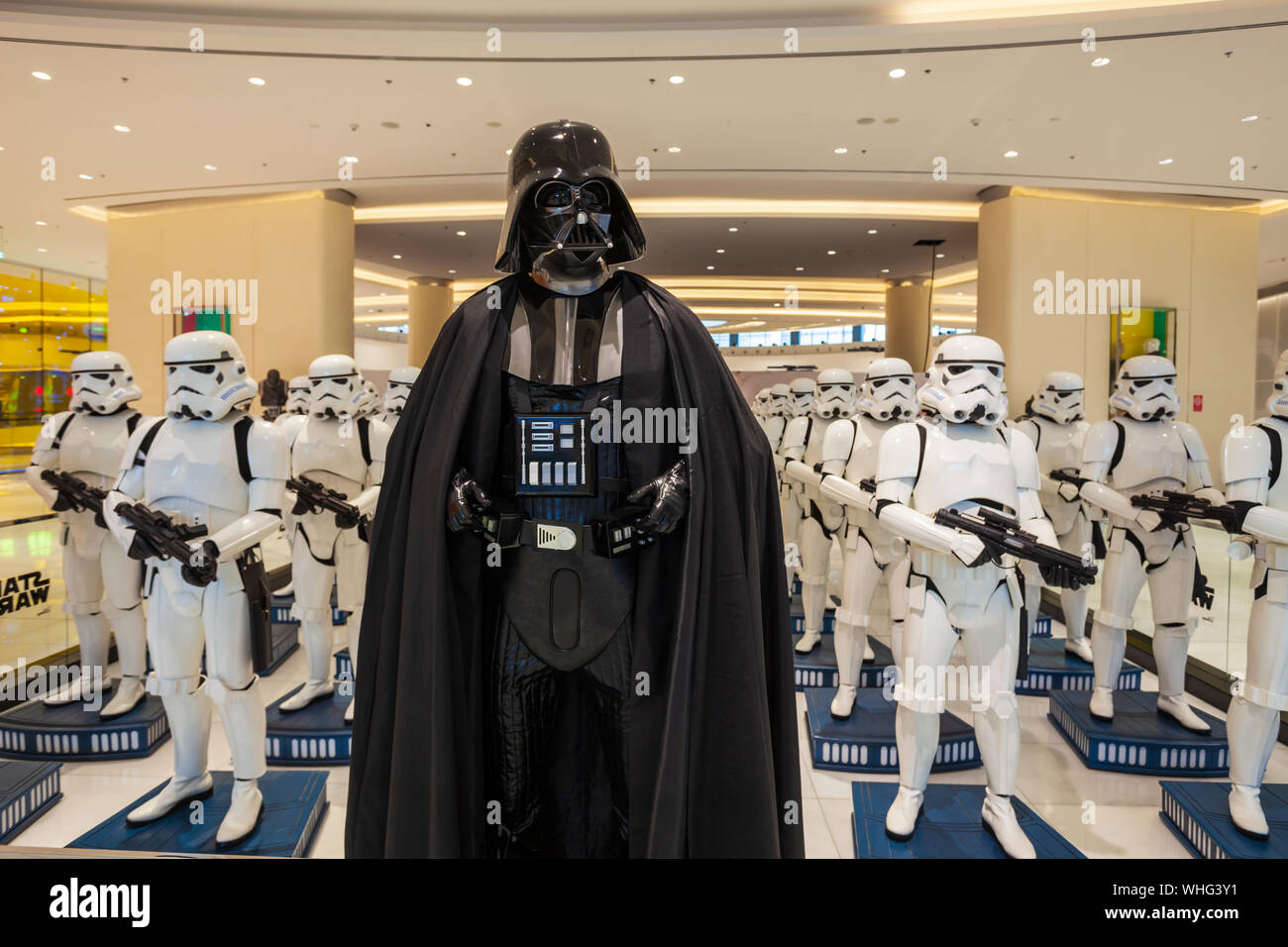 DUBAI, UAE - FEBRUARY 25, 2019: Star Wars character Darth Vader and ...
