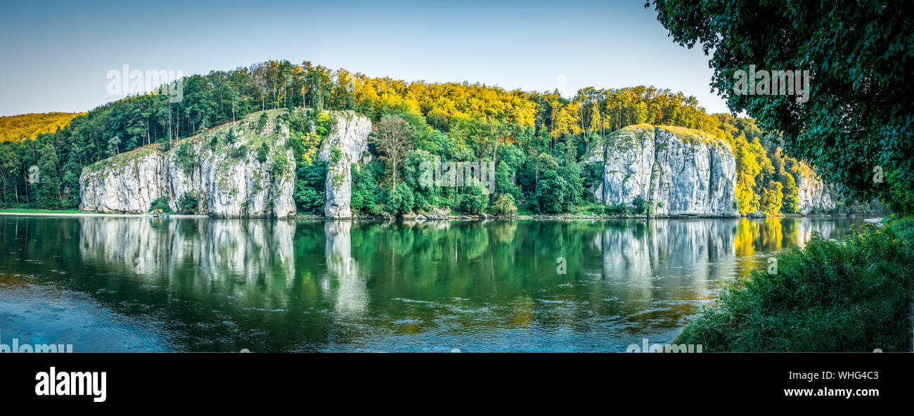 The Danube Gorge in Weltenburg Kelheim in Bavaria Germany Stock Photo ...