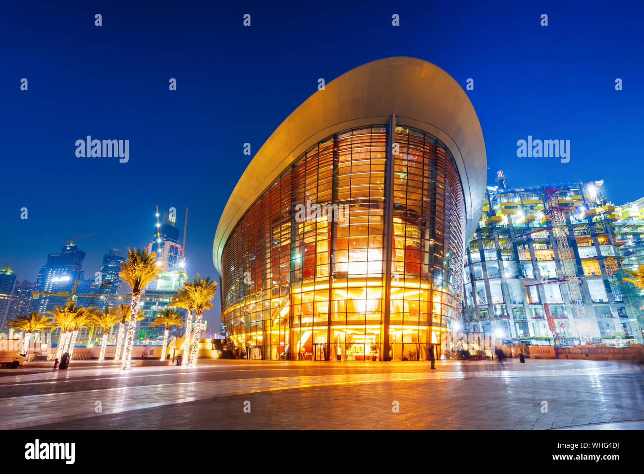 DUBAI, UAE - FEBRUARY 25, 2019: Dubai Opera is a performing arts centre ...