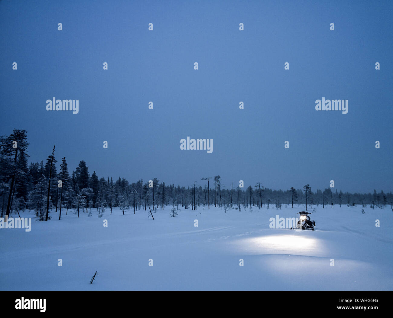 Snowmobiling at night hi-res stock photography and images - Alamy