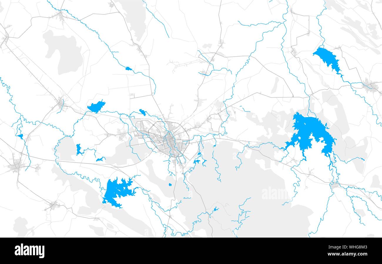 Rich detailed vector area map of Santa Clara, Villa Clara, Cuba. Map ...