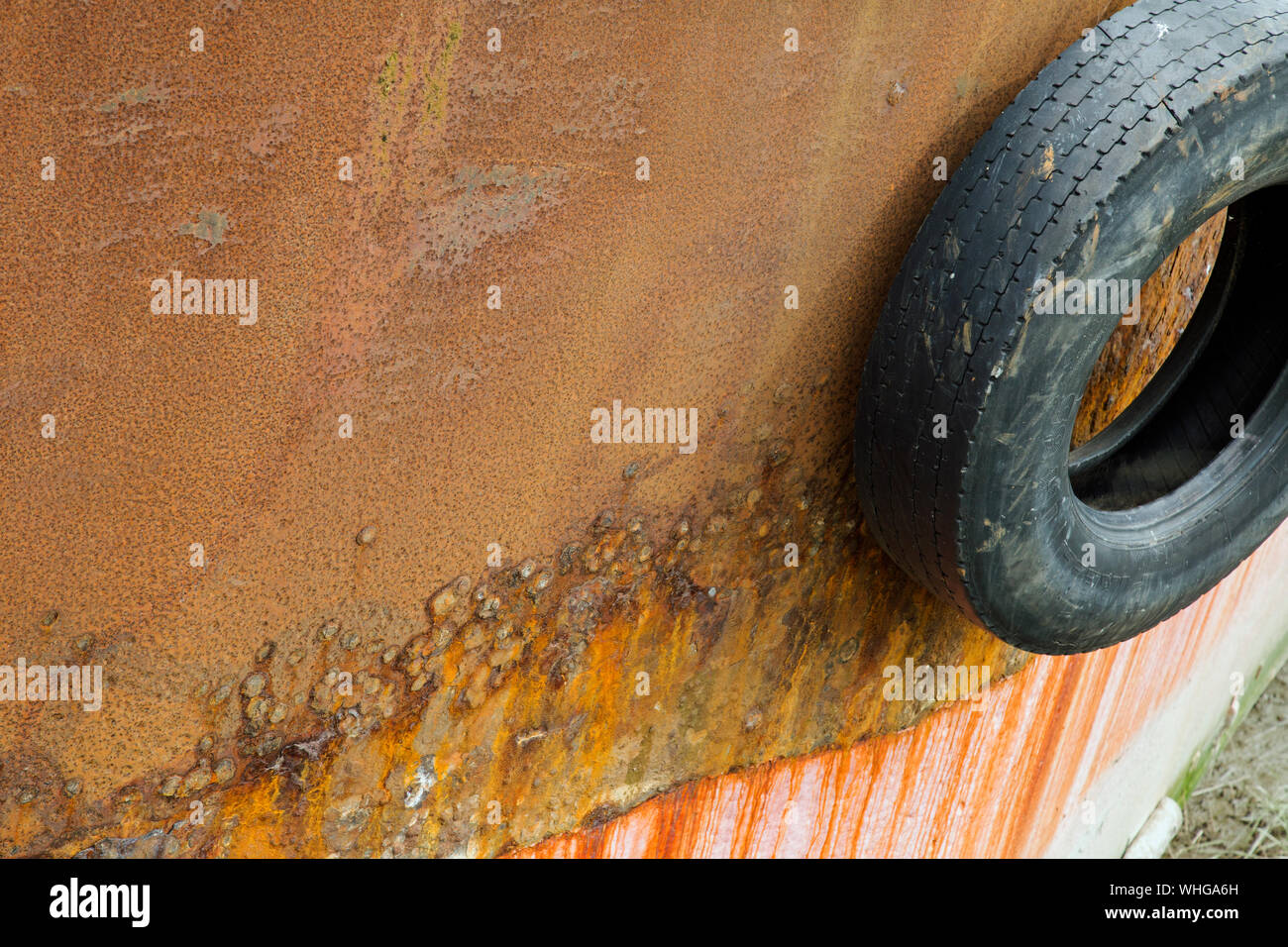 Rusted Iron ship shot close up as a nautical background Stock Photo - Alamy