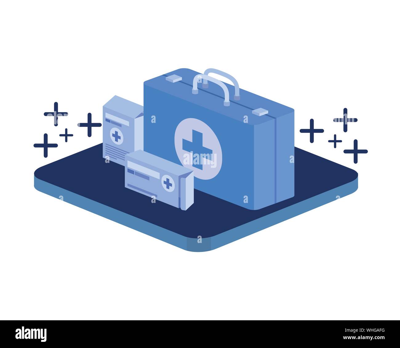 first aid kit on white background Stock Vector Image & Art - Alamy