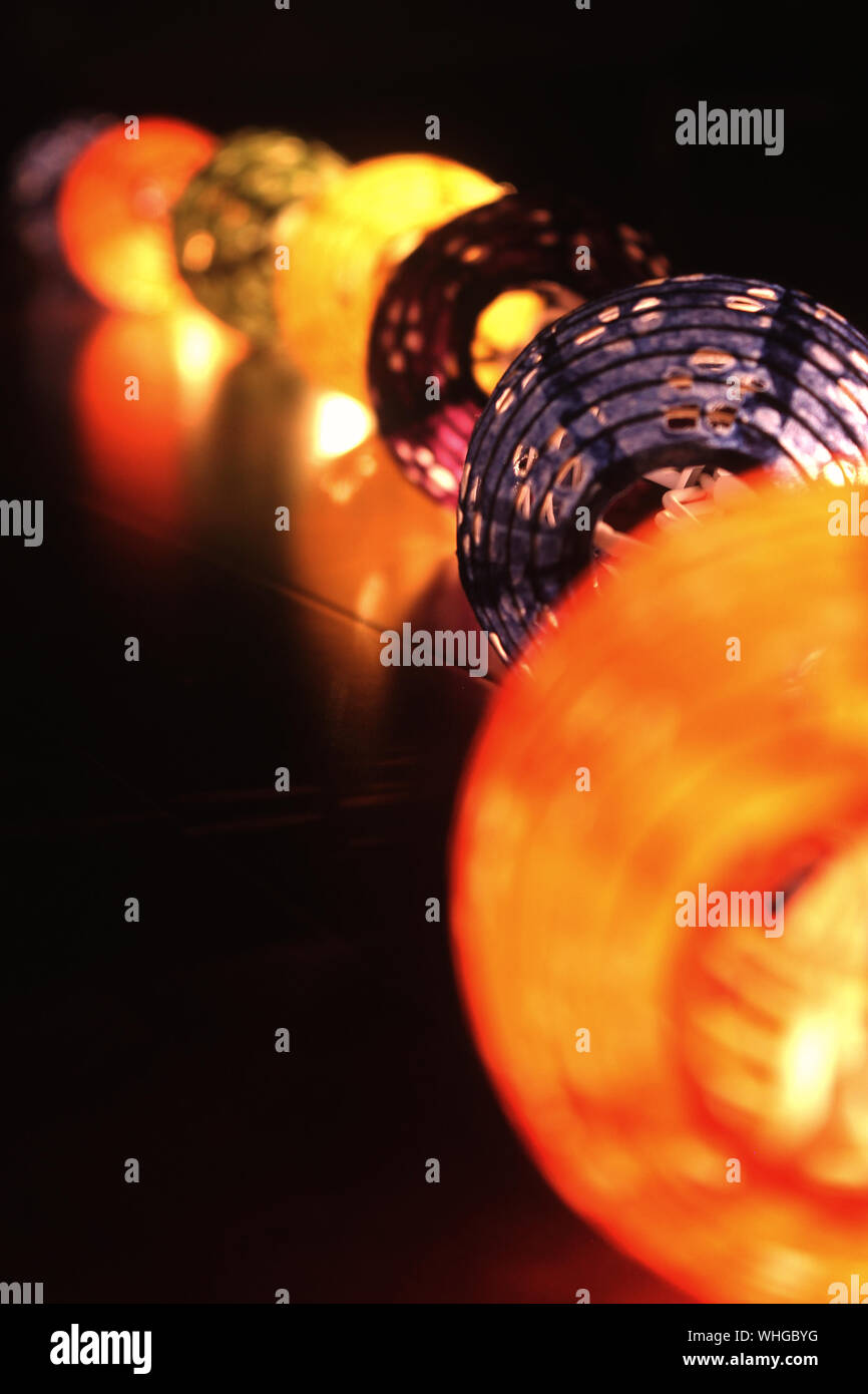 Multi Colored Lanterns Stock Photo - Alamy