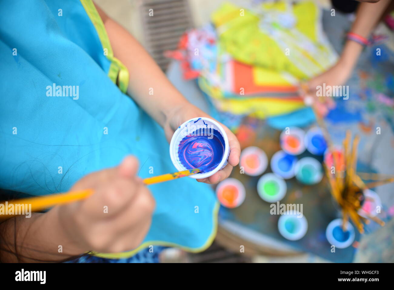 Blue body paint hi-res stock photography and images - Alamy