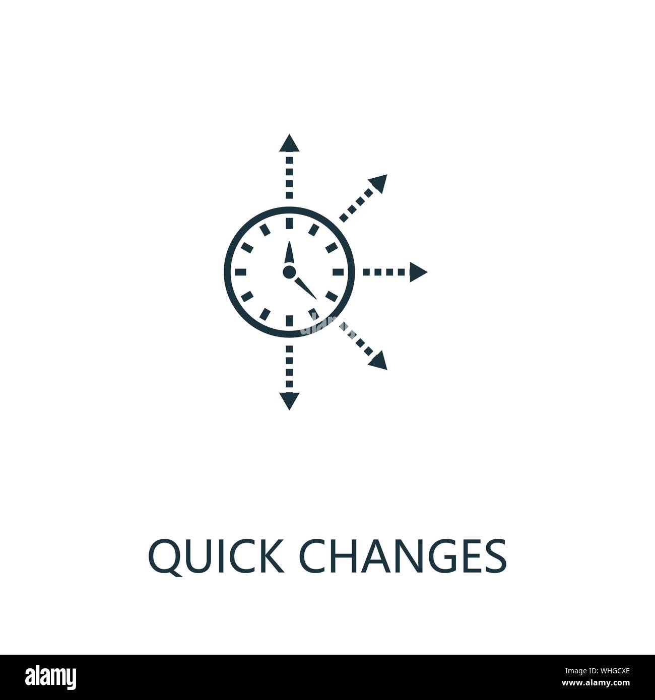 Quick Changes outline icon. Thin line concept element from productivity ...