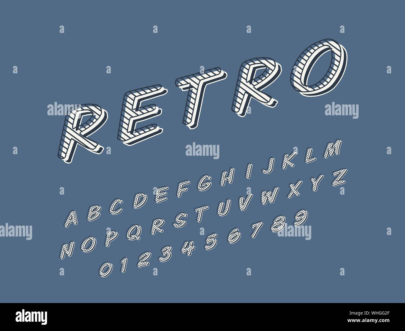 Retro color font and alphabet. Stock vector Stock Vector Image & Art ...