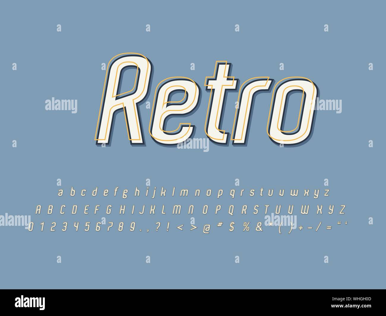 Retro color font and alphabet. Stock vector Stock Vector Image & Art ...