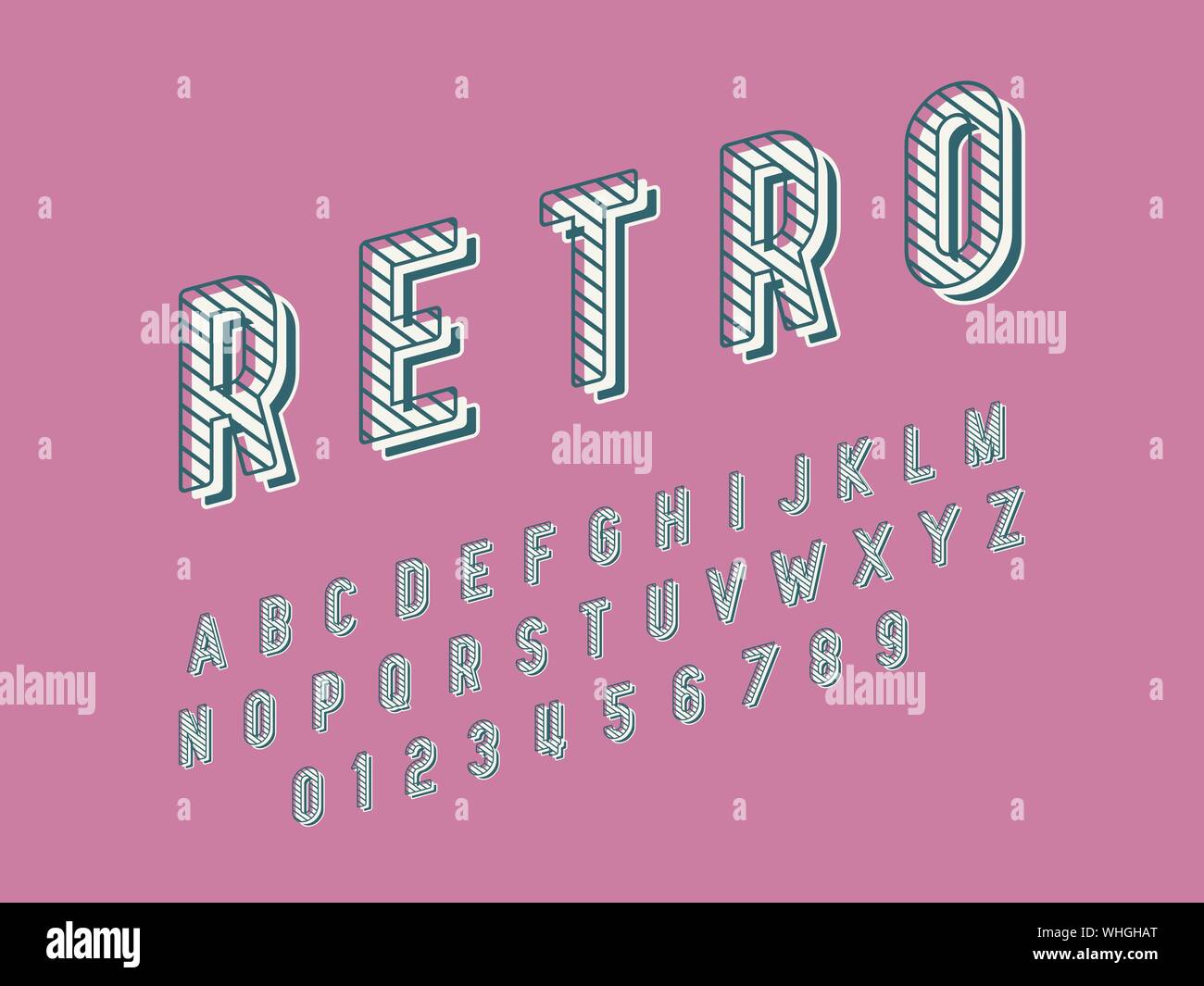 Retro color font and alphabet. Stock vector Stock Vector Image & Art ...