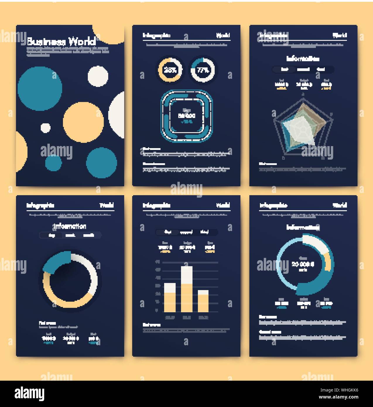 Modern infographic vector concept. Business graphics brochures. Used ...