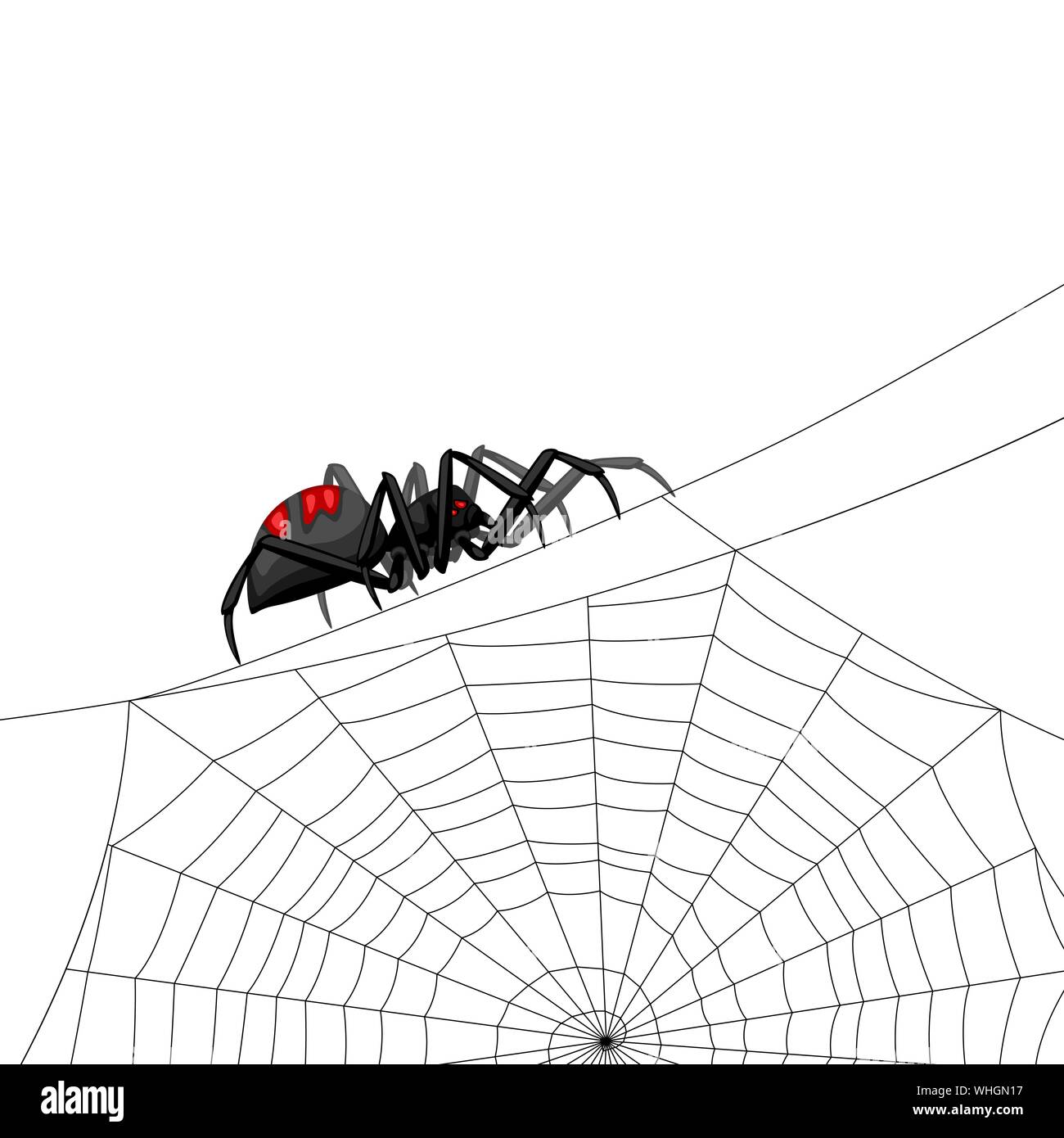 Spider black and red Stock Vector Images - Alamy