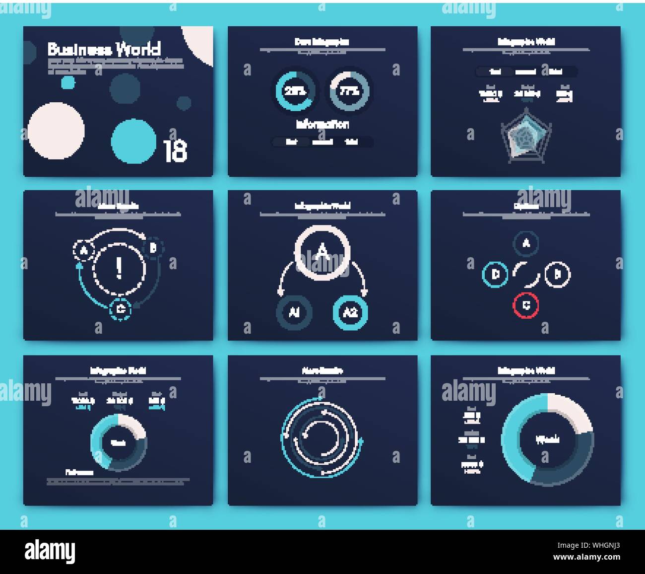 Infographic vector brochure elements for business illustration in ...