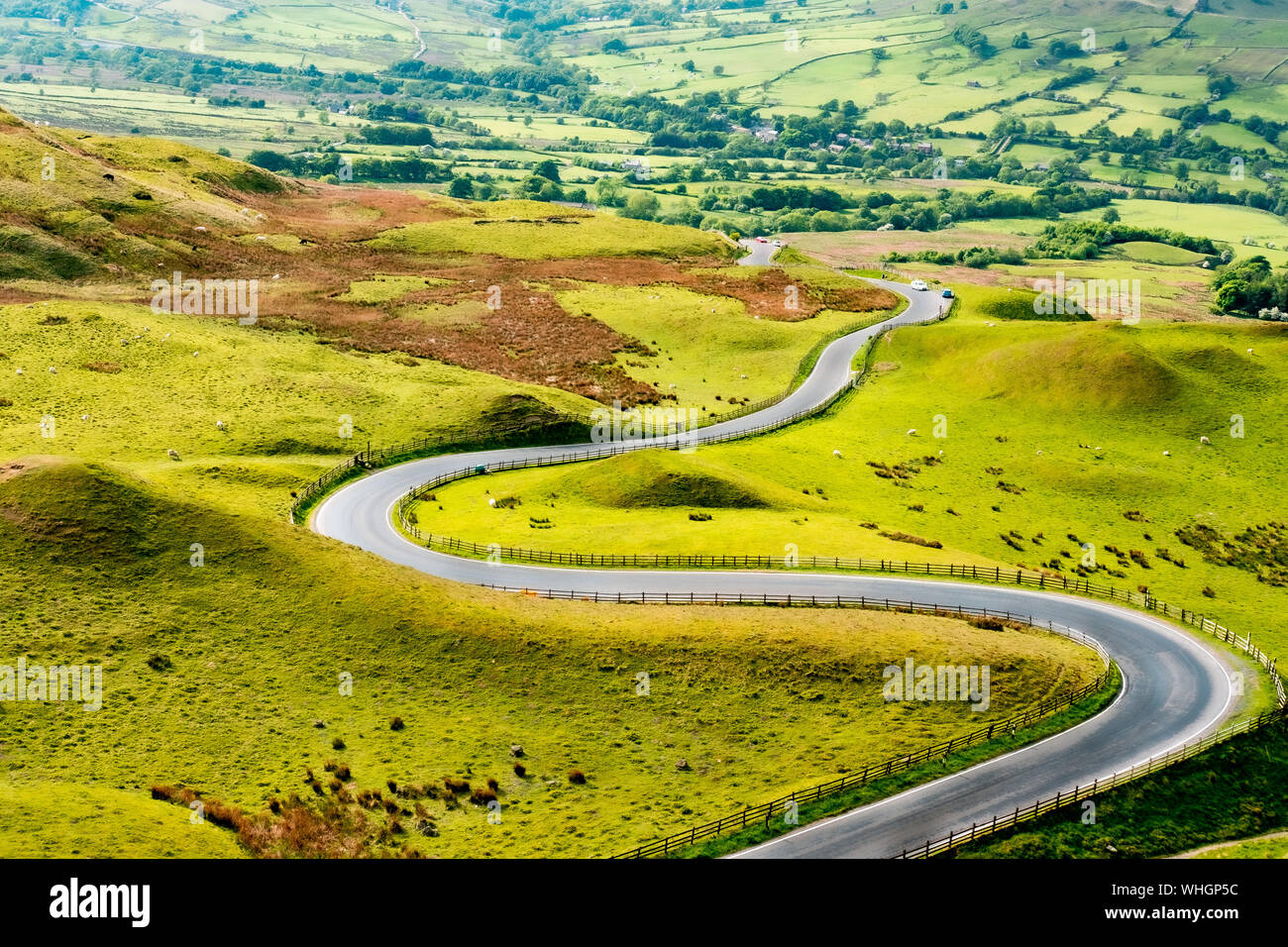 Hills with road hi-res stock photography and images - Alamy