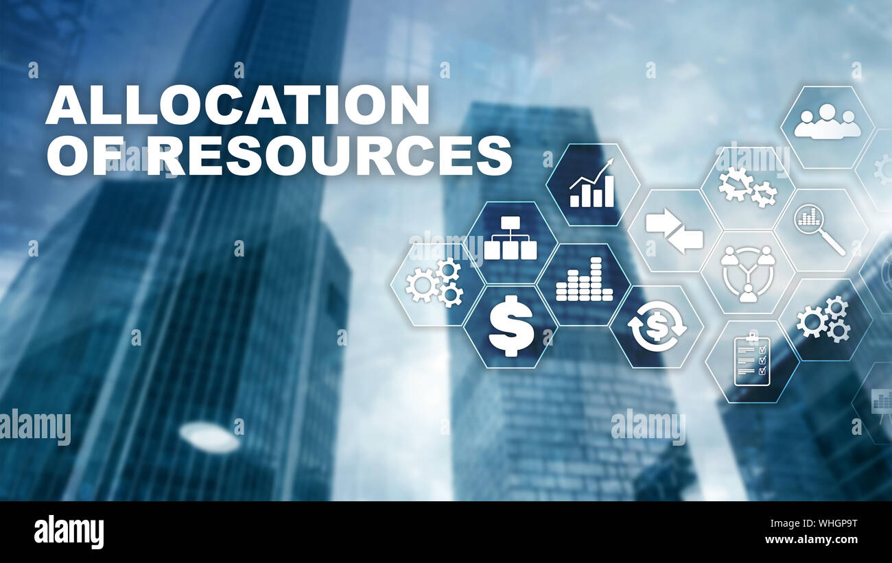 Allocation of resources concept. Strategic planning. Mixed media ...