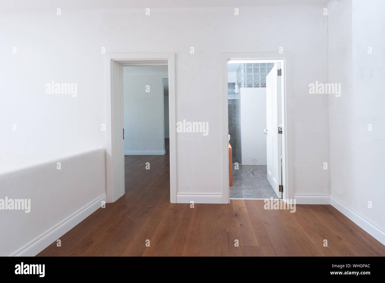 Housing inside with wood and empty floor floor hi-res stock photography ...