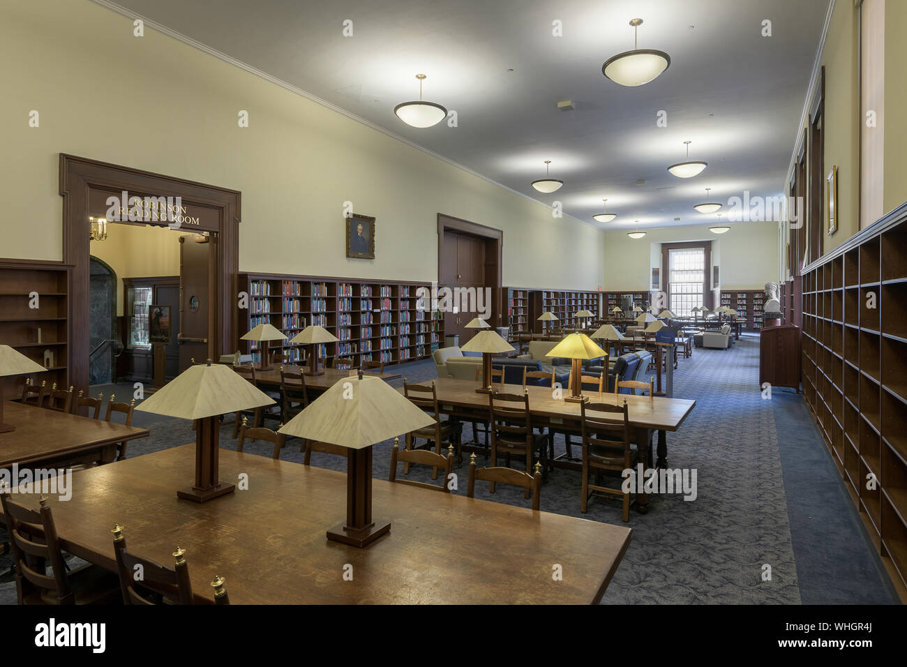 Robinson Reading Room in the Wise Library on University Avenue on the ...