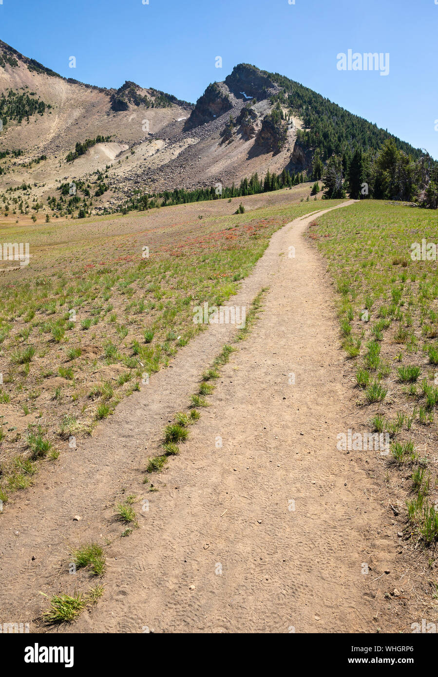 A view of Mount Scott trail that leads to the highest point in Crater ...