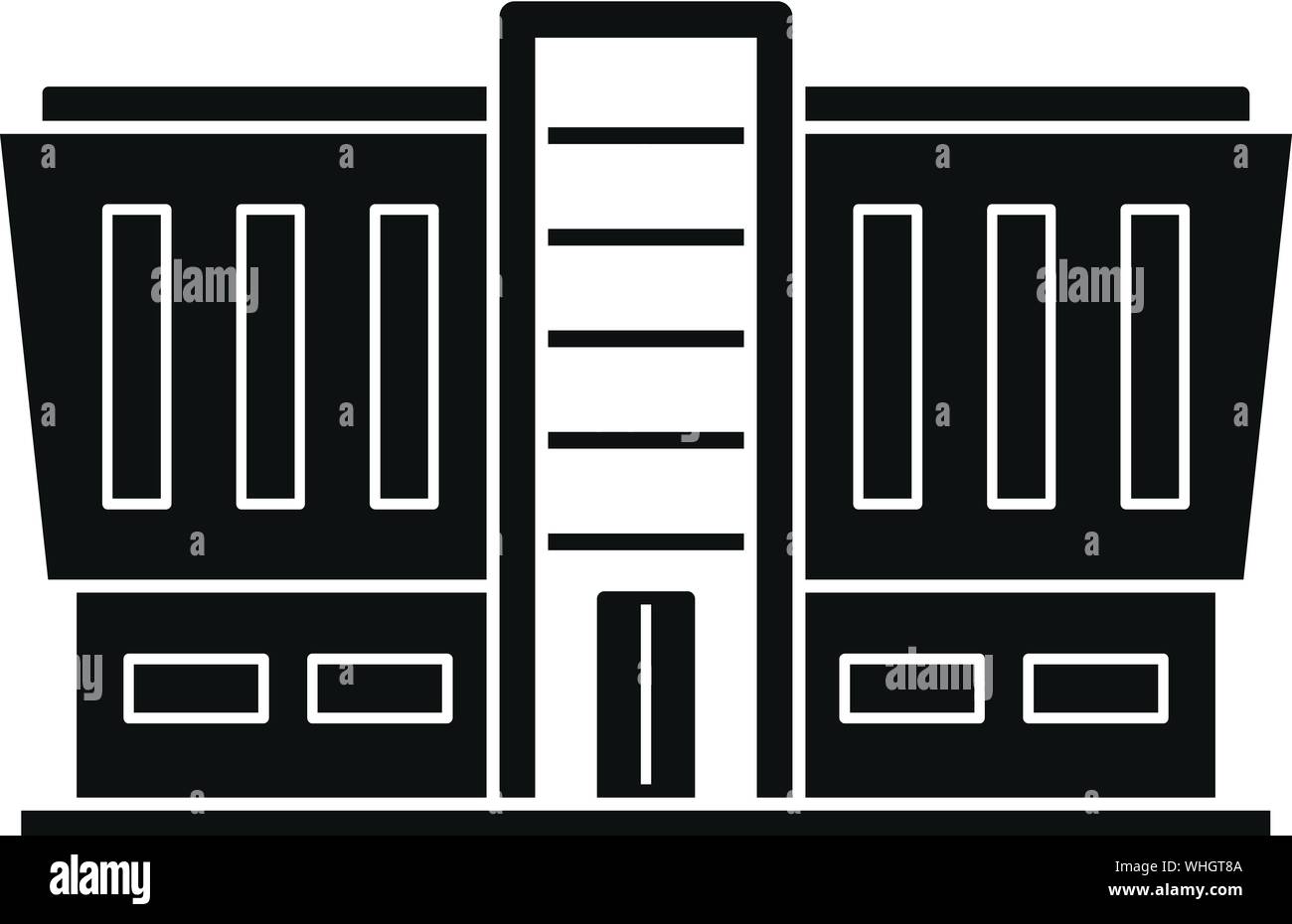 Mall building icon. Simple illustration of mall building vector icon ...