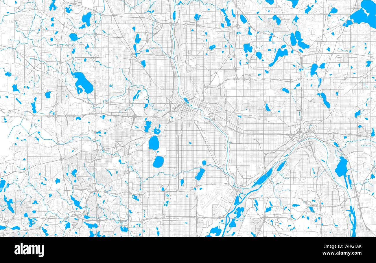 A detailed map of minneapolis hi-res stock photography and images - Alamy